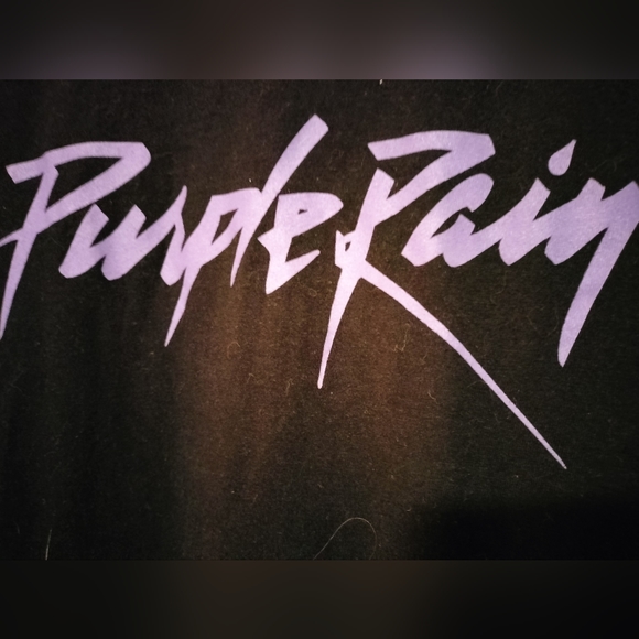 Prince Tops Prince Purple Rain Logo Graphic Black Tshirt Xl Poshmark
